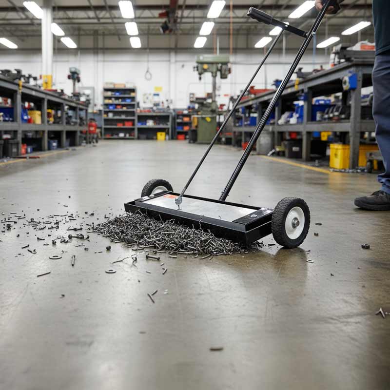 Cleaning with magnets in industrial settings